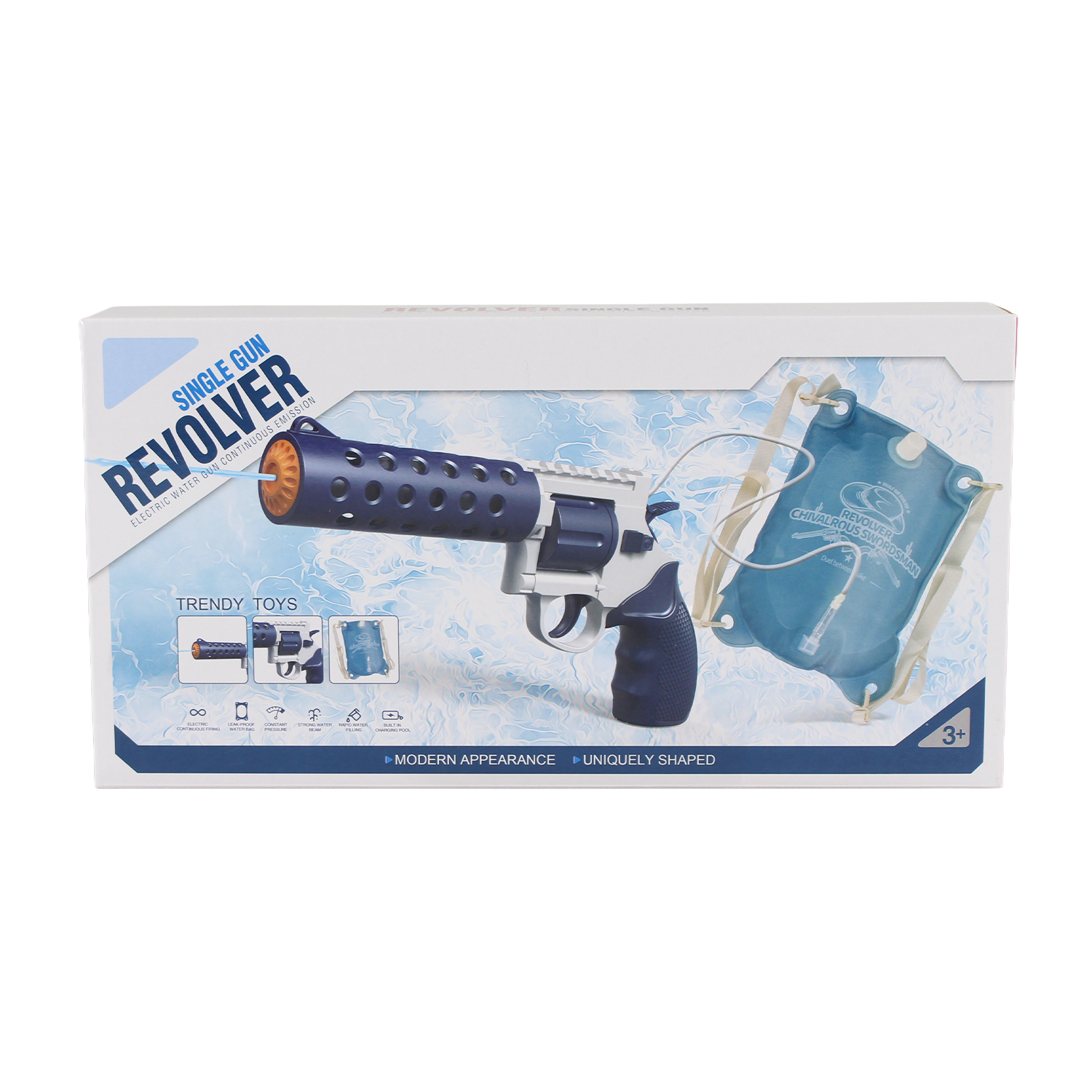 REVOLVER DE AGUA ELECTRICO, BATERIA LITIO 800MAH, VOLTAJE 3.7V, MATERIAL PLASTICO, PARA +6 AÑOS ...