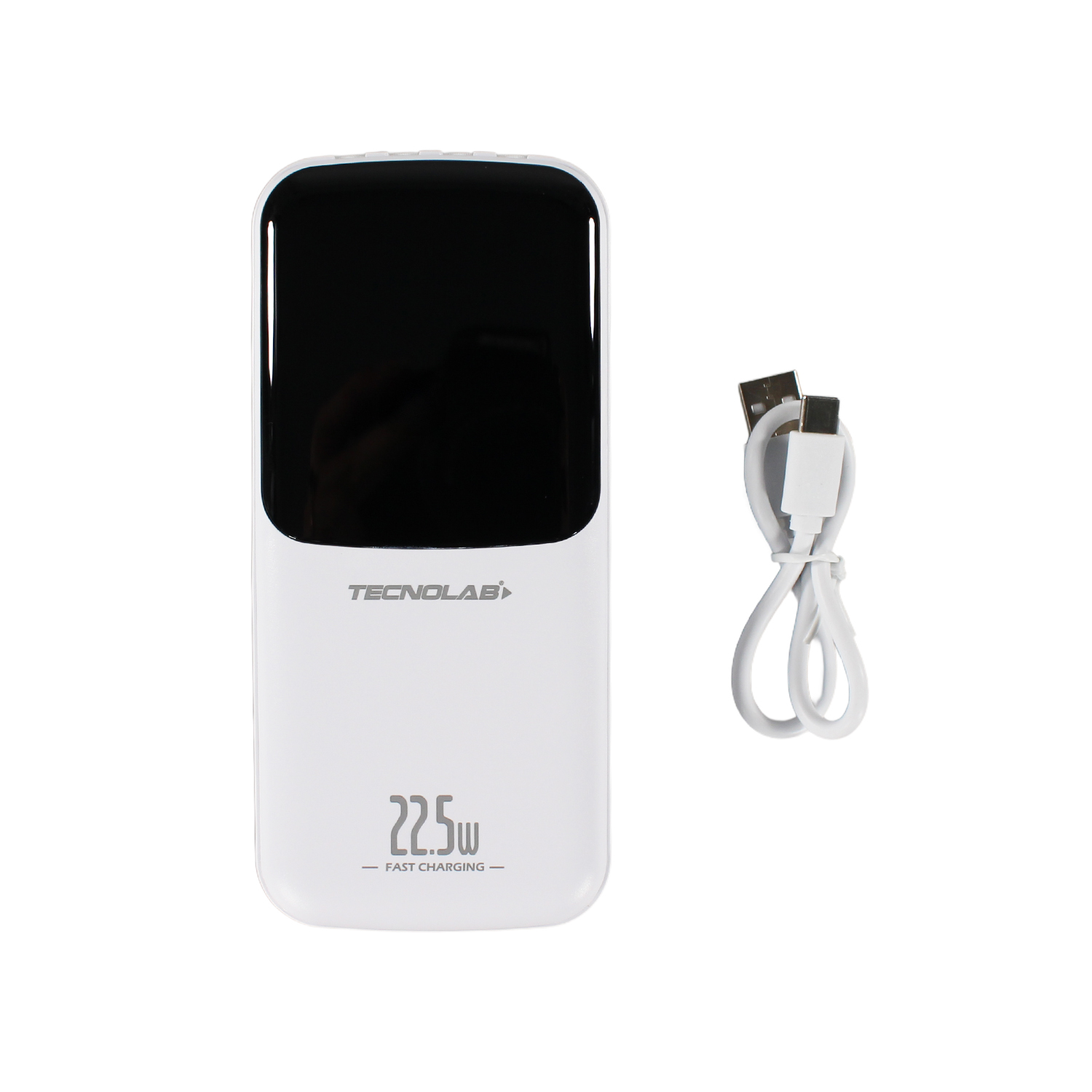 POWERBANK TECNOLAB 25000MAH 22,5W INCLUYE 4 CABLES, TIPO C, USB, MICRO ...