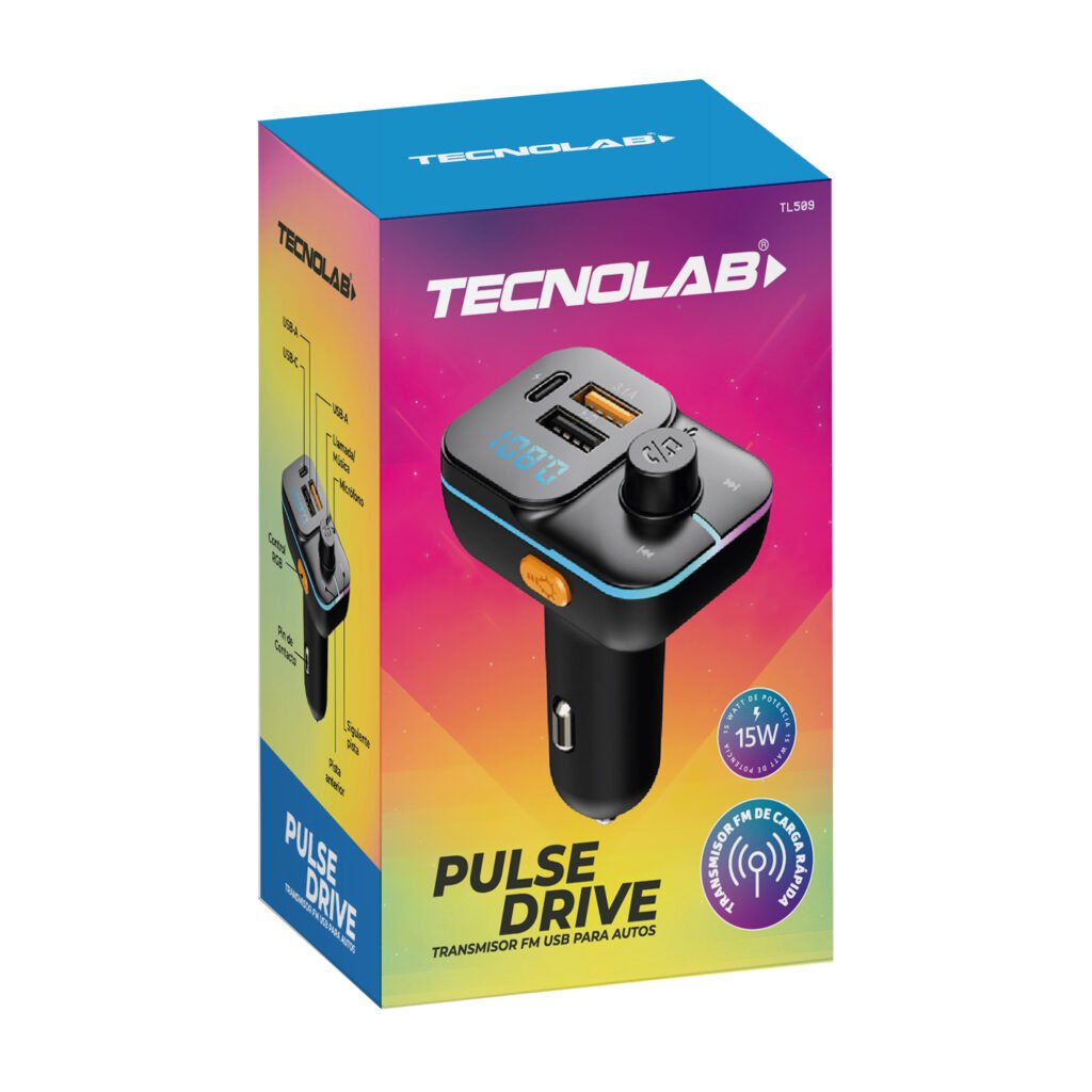 Cargador de autocarga Tecnolab Bluetooth - Importadora Pacific Color S.A.